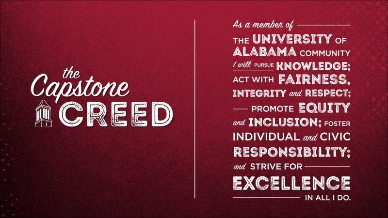 #BamaCreed Week Begins - University of Alabama News