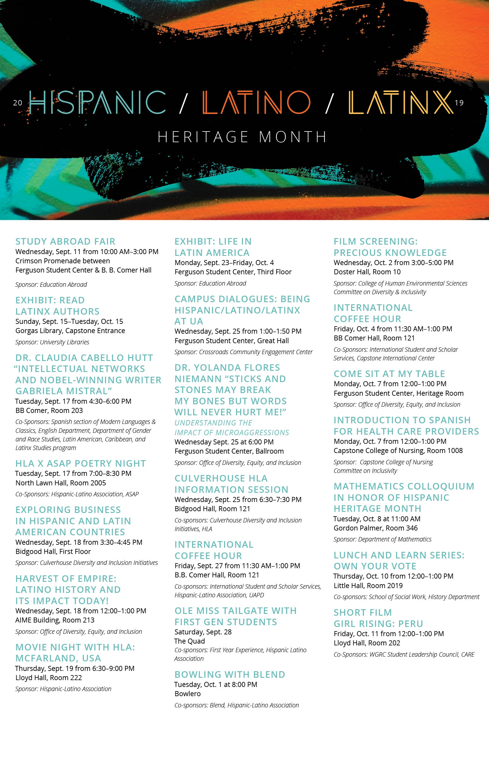 Hispanic/Latino/Latinx Heritage Month Offers Events for Everyone ...