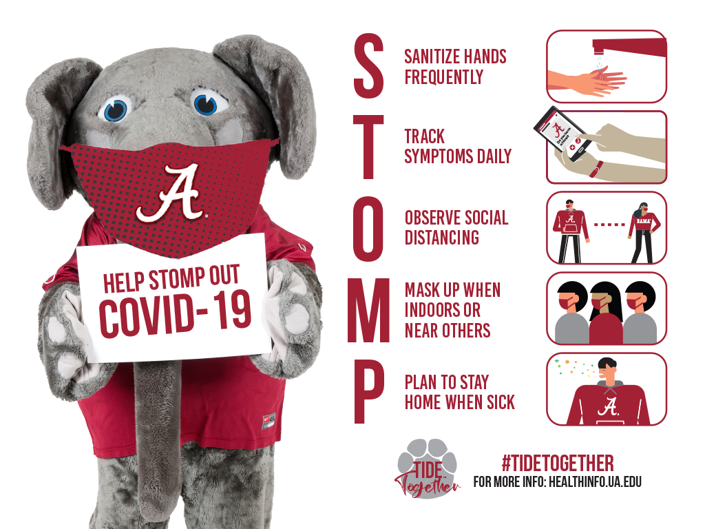 Do Your Part to STOMP COVID-19 - University of Alabama News